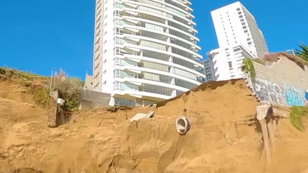 Edificio al borde del precipicio en Viña del Mar: Esto es lo que se ha hecho para evitar que ...